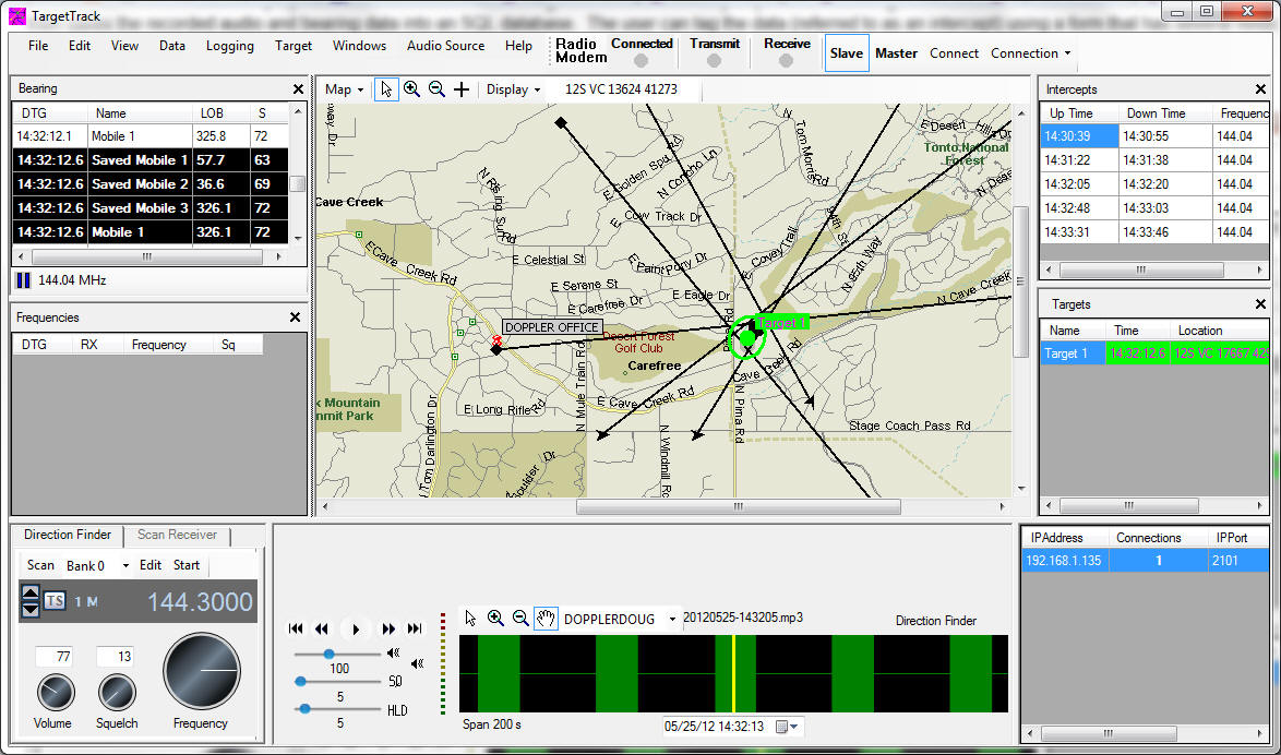 TargetTrack Direction Finding Software - Doppler Systems, LLC